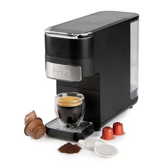 Domo DO748K 4-in-1 Kaffeekapselmaschine - Machine Expresso & Cappuccino f&uuml;r Nespresso, Dolce Gusto, ESE-Pods & gemahlenen Kaffee - Touch Bedienung - Messl&ouml;