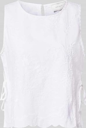 Neo Noir Blusentop mit Stitchings und seitlicher Schn&uuml;rung Modell Kaelin