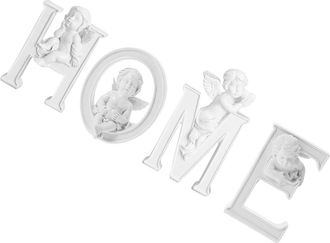 BESPORTBLE Resin Dekofigur Alphabet Home aus Kunstharz Kreatives Tischornament mit Engelsmotiv Langlebige Wohnraumdeko f&uuml;r Zuhause und B&uuml;ro