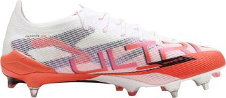 Puma Unisex Erwachsene 5 Ultimate Soft Ground Fu&szlig;ballschuhe (Wei&szlig;/Rot)