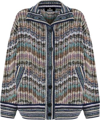 Missoni Oversize-Strickjacke mit Pailletten-Applikationen - - Knitwear - Damen - Mehrfarbig - S