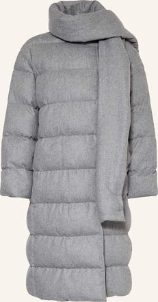 HUGO BOSS Steppmantel Pashiza Mit Abnehmbarem Schal grau