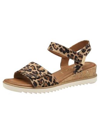 Tamaris Sandales pour femme Vegan confortables, l&eacute;opard, 37 EU