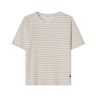 Busnel Femme, Tops, Beige, Taille: 36 FR Tessa Stripe Cotton T-shirt
