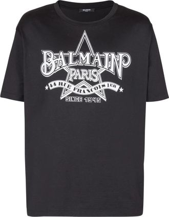 Balmain Stern T-Shirt - - Tops - Herren - Schwarzk - M