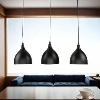Licht-Erlebnisse Licht-erlebnisse - Lampe &agrave; suspendre noak en noir 3-flmg