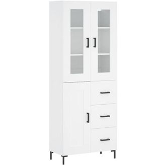vidaXL Highboard Weiß 69,5x34x180 cm Holzwerkstoff Vidaxl