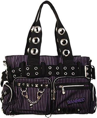 Banned Handcuff sac &agrave; main-noir / violet - taille unique - interdit
