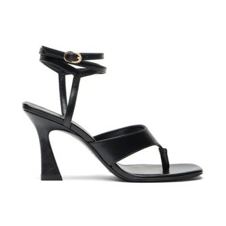 Stuart Weitzman Femme, Chaussures, Noir, Taille: 38 1/2 EU Vinnie Wrap Thong 85