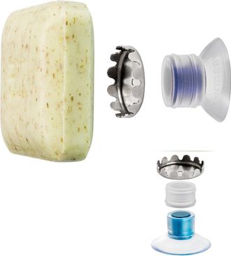 Savont Seifenhalter Blue Edition - Schwebender Seifenhalter bis 150g - Geschützter Magnet mit Transparentem Protector - Rostfrei & Langlebig - Made in German