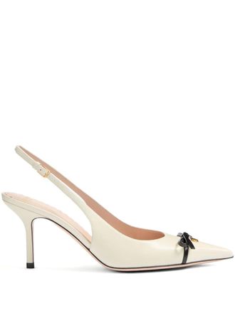 Valentino Garavani escarpins Bepointy 80 mm &agrave; bride arri&egrave;re - Blanc