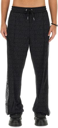 Versace Polyester Track Joggers - Black