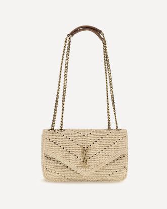 Saint Laurent Small raffia Loulou Shoulder Bag Female UNI