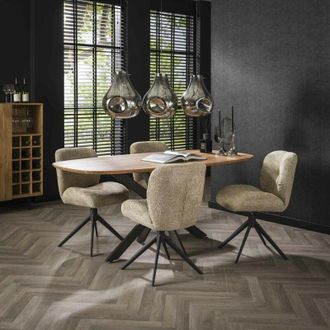 Pier Import Pier Import - Table &agrave; manger en bois massif dacacia avec bords arrondis 180 cm melbourne