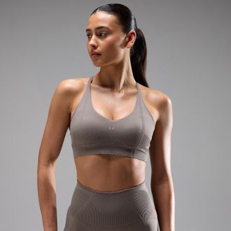 MyProtein Brassi&egrave;re de sport Tempo Ultra Seamless MP femme - Dark truffle - XS