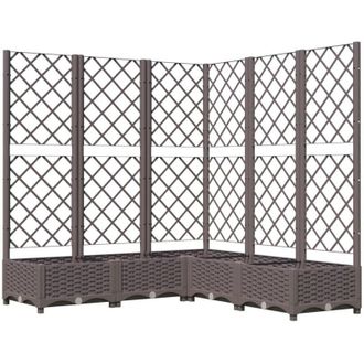 vidaXL Jardini&egrave;re avec treillis Marron 120x120x121,5 cm pp