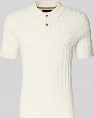 Christian Berg Slim Fit Poloshirt in Strick-Optik