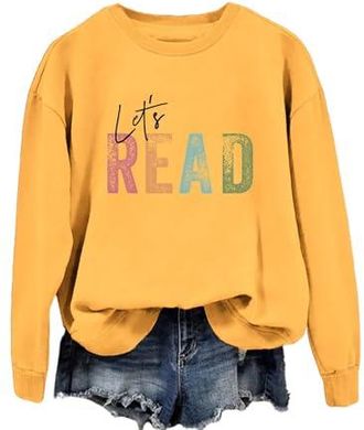 Generic Sweatshirts pour femmes UK sweatshirts UK pour femmes, imprim&eacute; graphique, haut surdimensionn&eacute;, col rond, manches longues, automne hiver, d&eacute;contract&eacute;, 