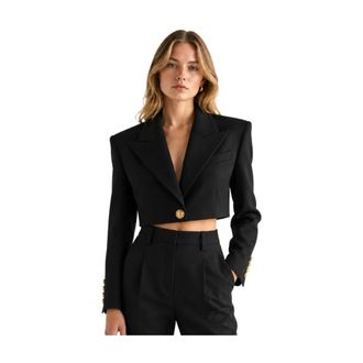 Balmain Blazer Court - Femme - Vestes - Noir - Taille: 34 FR
