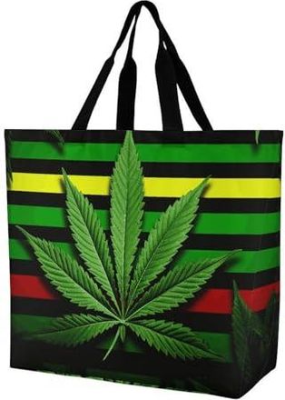 Generic Ray&eacute; DHerbe Sac Cabas L&eacute;ger Tote Bag R&eacute;utilisable Sac Fourre Tout Pour Travail Shopping Quotidienne