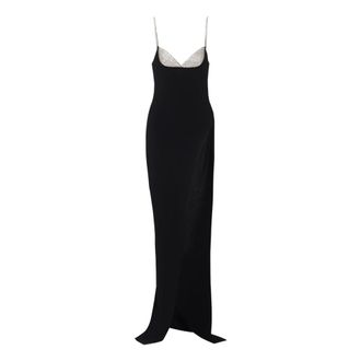 Balmain Langes- besticktes Strickkleid mit Beinschlitz - - Dresses - Damen - Schwarzk - 2XL