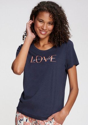 Vivance Pyjamaoberteil mit schönem Frontprint