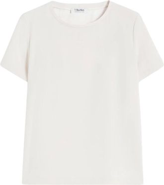 Max Mara Femme, Tops, Beige, Taille: 42 FR Rebecca Satin T-shirt