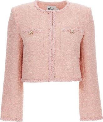 Self Portrait Femme, Vestes, Rose, Taille: 36 FR Veste Boucle
