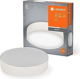 Ledvance ORBIS PARIS Deckenleuchte 480mm, beige, 3XE27-Sockel, kann mit smarter Lampe best&uuml;ckt werden, hochwertiges, modernes Design, mit Stoffschirm, geeignet