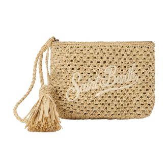 MC2 Saint Barth Femme, Sacs, Beige, Taille: ONE Size Pochette en raphia