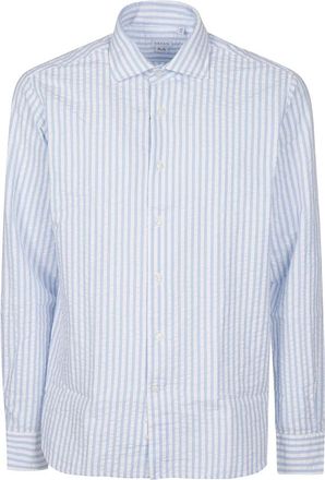 Orian Orian, Homme, Chemises, Bleu, Taille: XL Long Sleeve Slim Shirt