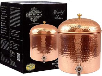 Generic Riesiger Korb AM84 - Kupfer-Wasserspender, Beh&auml;lter, Beh&auml;lter, Beh&auml;lter, Beh&auml;lter, Aufbewahrung, Wasser, K&uuml;chengeschirr, Ayurveda-Heilung, 7 l