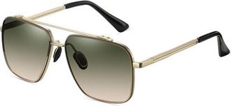 Generic Lunettes De Soleil &Agrave; Grande Monture En M&eacute;tal D&eacute;grad&eacute; Color&eacute; For Hommes Et Femmes, Lunettes De Soleil De Conduite For Photo De F&ecirc;te &Agrave; La(Green)