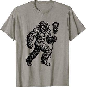 Giant Step Design Co. LaxSquatch! Vintage Sasquatch Lacrosse Player Funny Lax T-Shirt