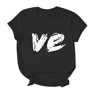 Generic Tee Shirt Femme Coton D&eacute;t&eacute; Et &Agrave; Manches Courtes Basique Hauts T Shirt D&eacute;t&eacute; Casual L&acirc;che Top &Agrave; La Mode &Agrave; Manches Courtes Chemises Chic Et &Eacute;l&eacute;gant Sport