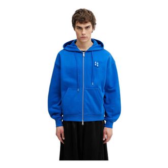 Ader Error TRS Tag 02 Zip-Up Hoodie - - Sweatshirts & Hoodies - Herren - Blau - M