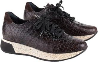 Lince Lince Baskets &agrave; plateforme confortable | Semelle en caoutchouc | Semelle int&eacute;rieure en gel amovible | I16260 | Fabriqu&eacute;es en Espagne, Droma Marron, 36