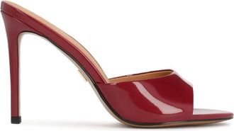 Kazar Femme, Chaussures, Brun, Taille: 39 EU Kazar Tongs en cuir verni bordeaux sur talon aiguille haut