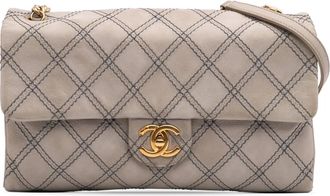 Chanel Hobo Bags - Jumbo Quilted Calfskin Triple Stitched Flap - Gr. unisize - in Grau - für Damen