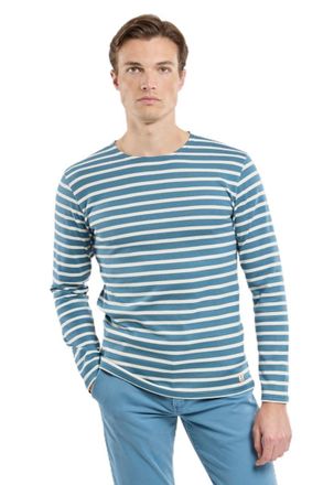 Armor Lux Herren Marinière en Coton Rustique Héritage Pullover, Winterblue/Natur, X-Large