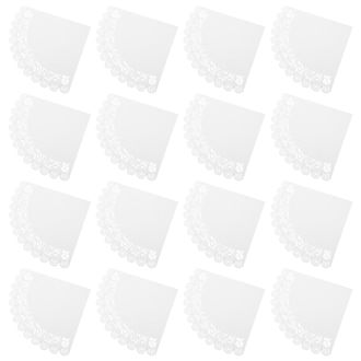 DOITOOL 40 St&uuml;ck Teiliges Filigranem Spitzenmuster Leichter Hochzeitsdeko Wei&szlig;e Hochzeitspapier Blumenbl&auml;tter Einfache Handhabung Romantische Party Feierdekor
