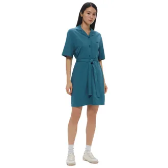 Lacoste Hemdblusenkleid f&uuml;r Damen, Baumwolle Leinen (Gr&uuml;n)