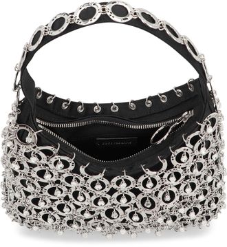 Paco Rabanne Crystal-Embellished Metal Chainmail Shoulder Bag - Black
