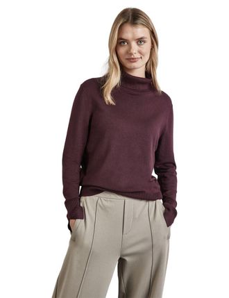Street One Damen A302784 Basic Rollkragen-Pullover, Enigma Red, 44 EU