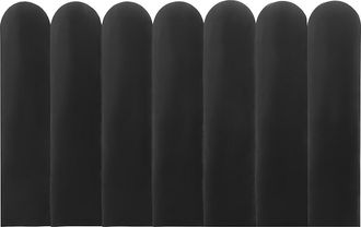 Vente-Unique Pascal MORABITO-Wandpaneel Bettkopfteil - 210 cm - Samt - Grau - JAPI von Pascal Morabito