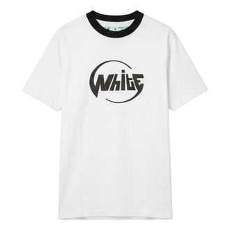 Off-white Homme, Tops, Blanc, Taille: XS T-shirt blanc avec logo noir stylis&eacute;