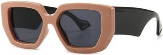 Generic Lunettes De Soleil Carrées À Grande Monture For Femmes Fête For Lextérieur(Brown)
