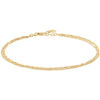 Agatha Ruiz De La Prada Chaine de Cheville Trio acier dor&eacute;