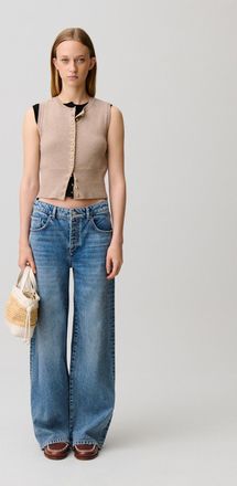 Claudie Pierlot Top maille boutonn&eacute;