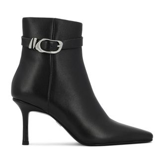 Kazar Kazar Schwarze Lederstiefeletten mit G&uuml;rtel und Schnalle - - Shoes - Damen - Schwarzk - 40 EU